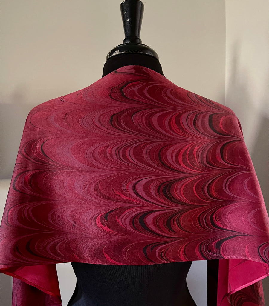 Red Combed Charmeuse Silk 72x14” bold fun. This beautiful silk makes a ...
